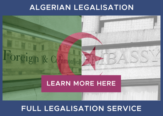 Algerian Legalisation | Guaranteed Service