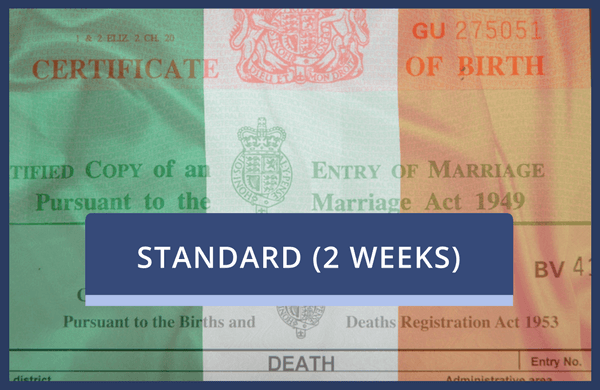 2-Week Irish Apostille Service (Standard)